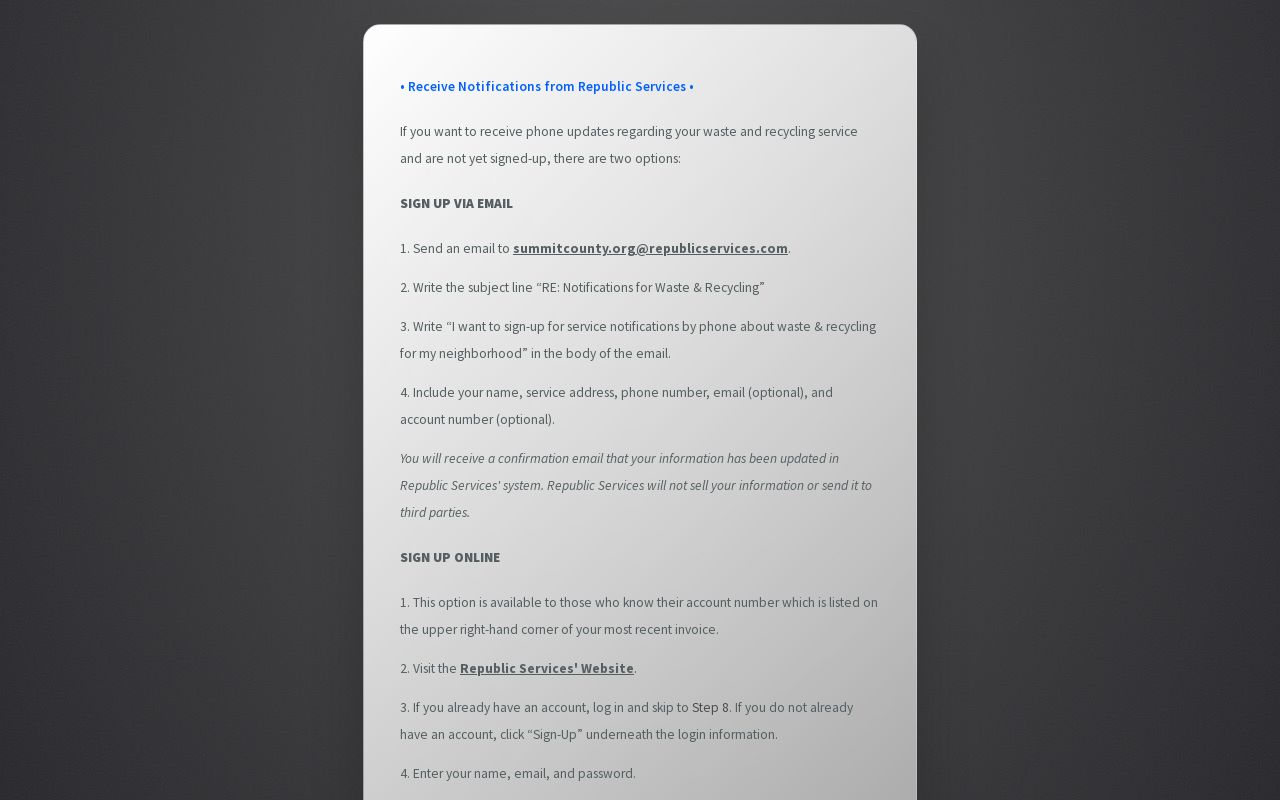Receive Service Notifications